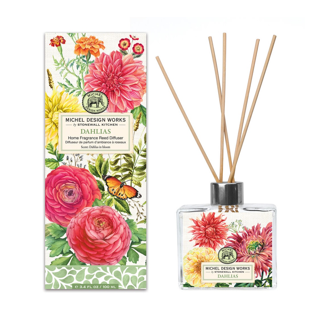 Michel Design Dahlias Home Fragrance Reed Diffuser | Berings