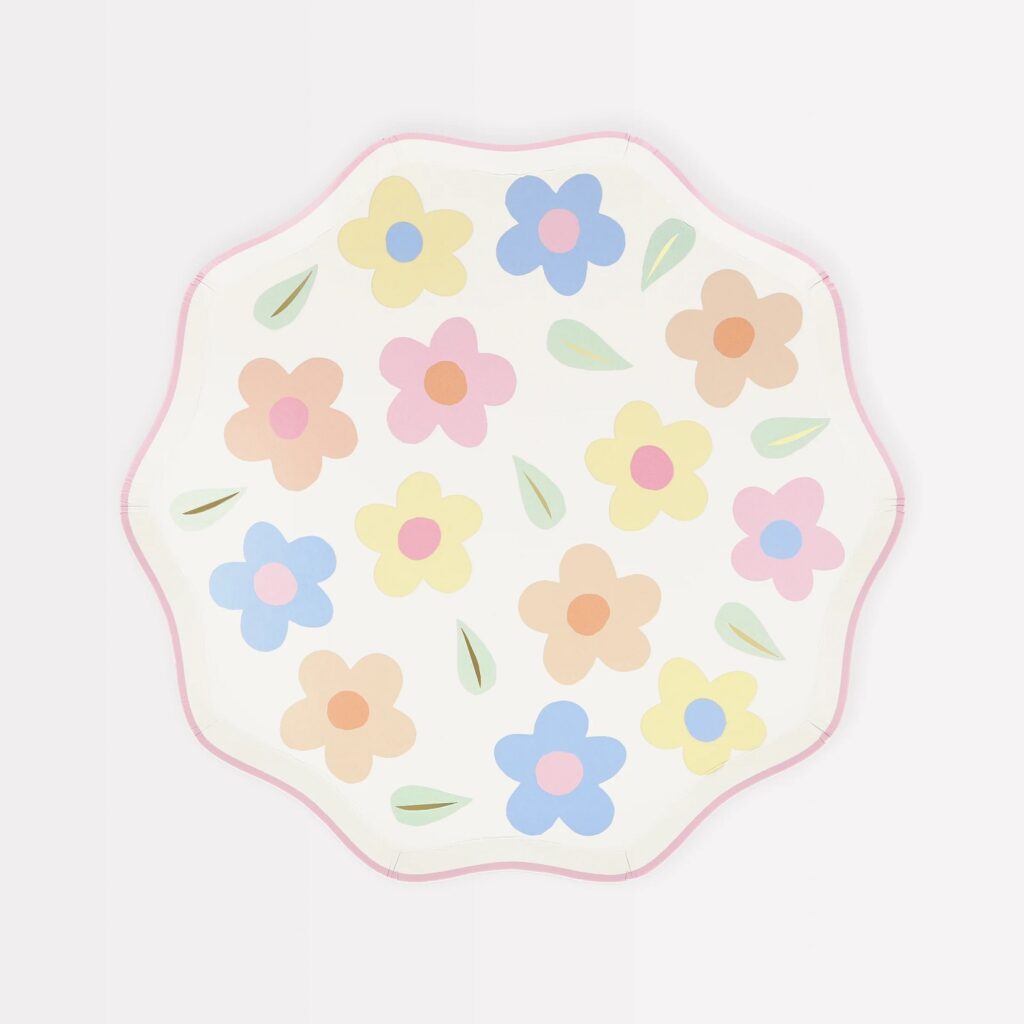 Meri Meri Happy Flowers Paper Salad Plates | Berings