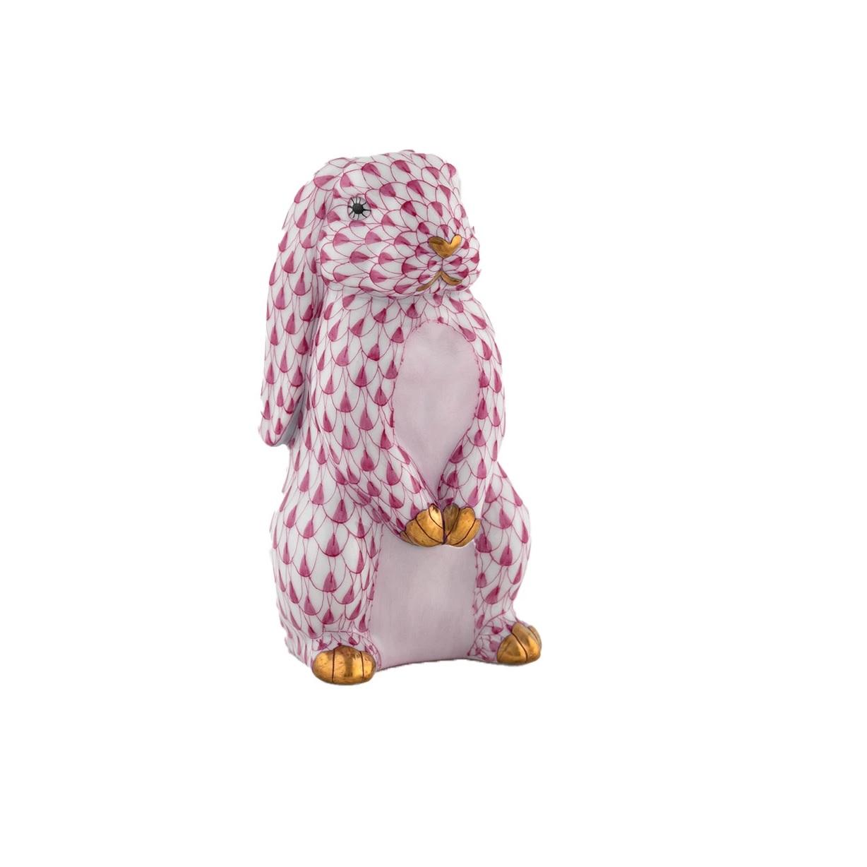 Herend Standing Lop Ear Bunny - Raspberry | Berings