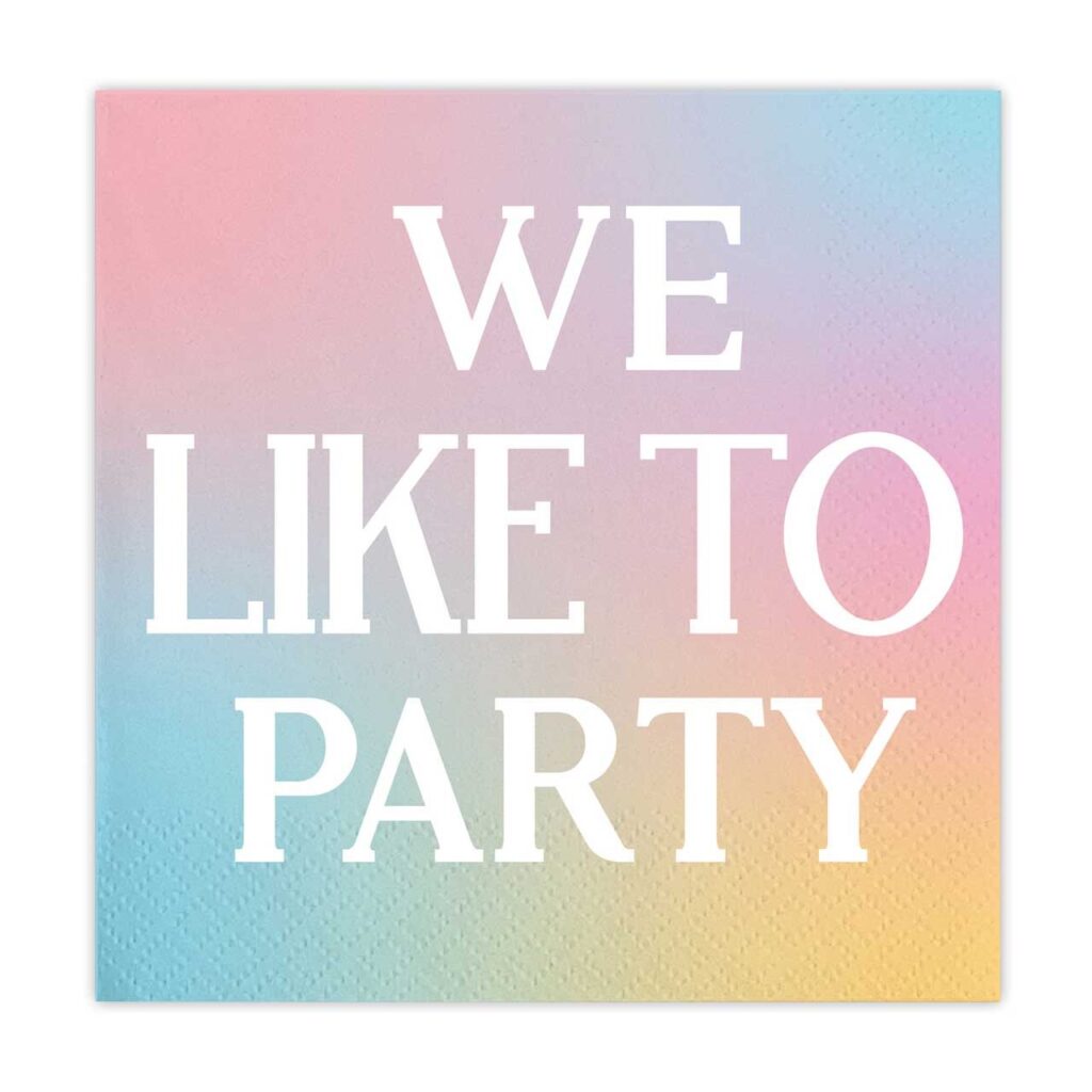 We Like To Party Paper Cocktail Napkins | Berings