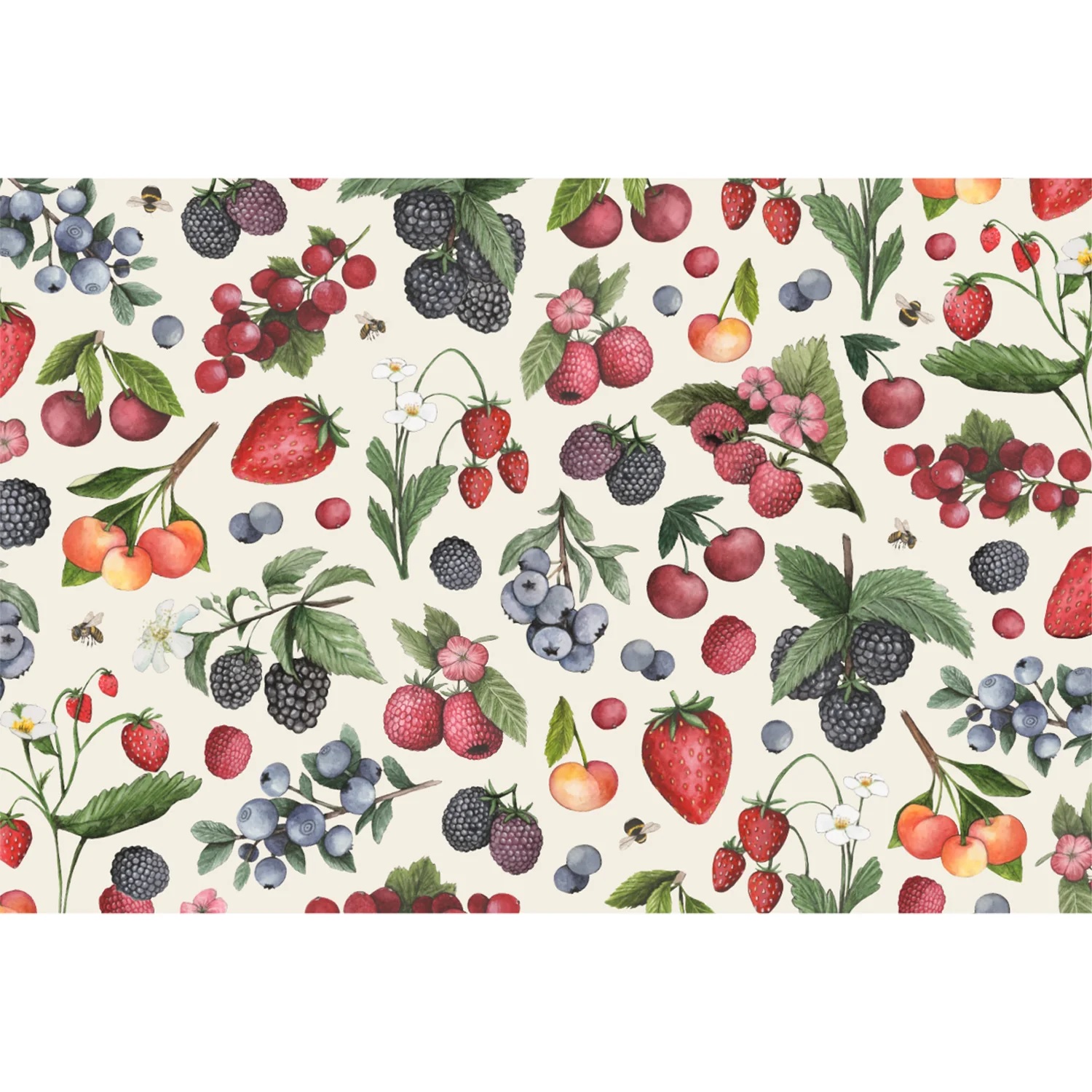 Hester & Cook Wild Berry Paper Placemats | Berings