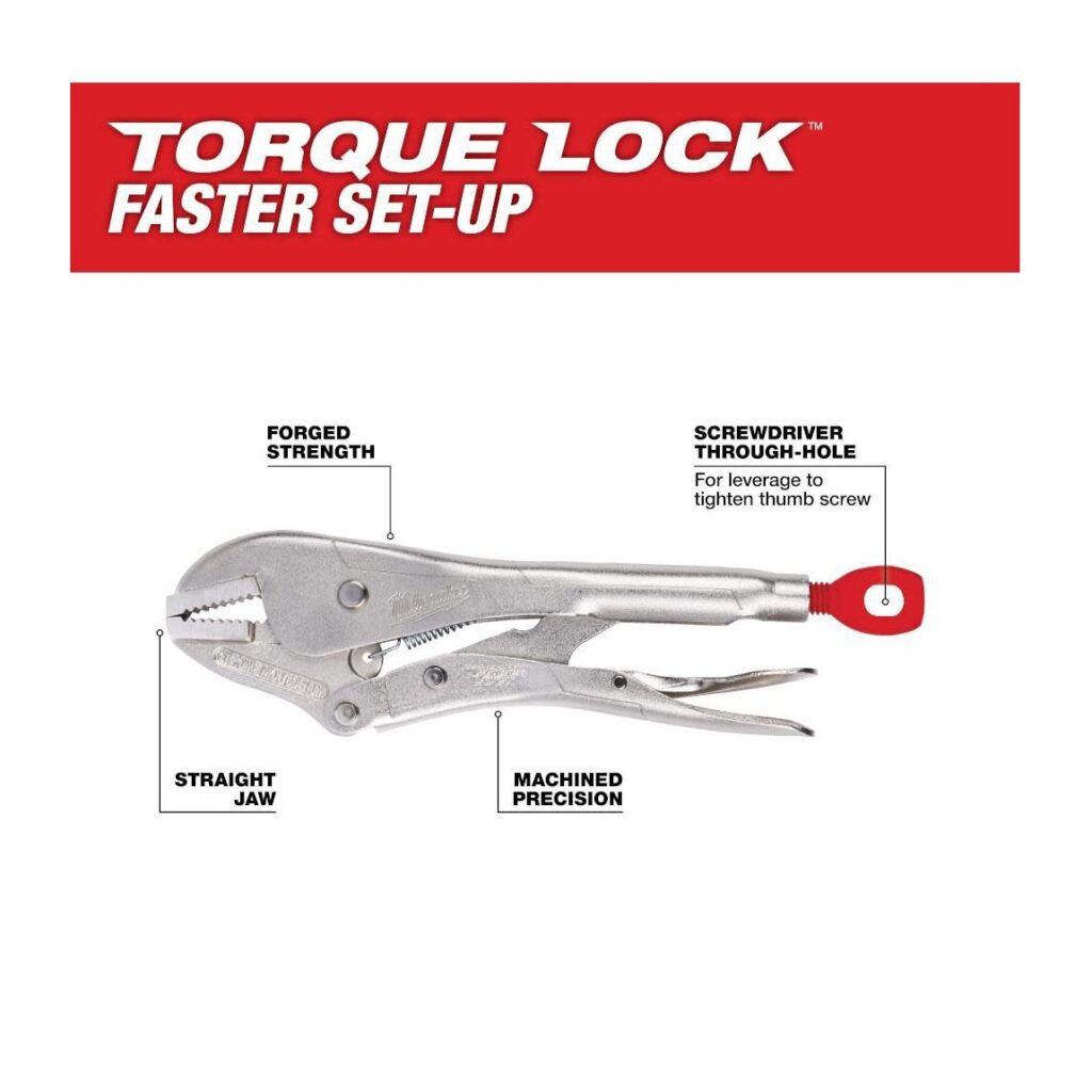 Milwaukee 10-inch Torque Lock Straight Jaw Locking Pliers | Berings
