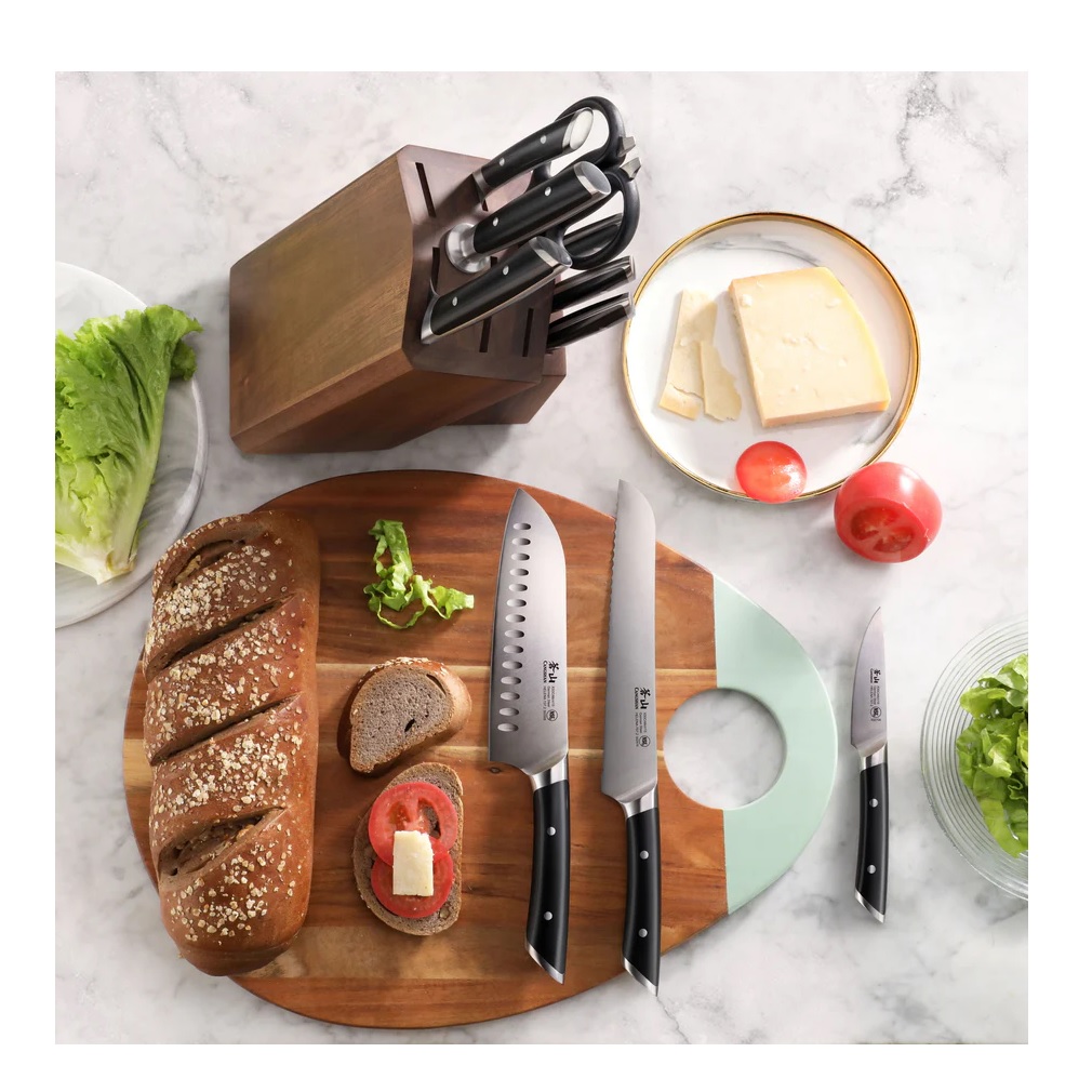 HELENA Series 12 Piece Knife Block Set, Forged German Steel, Acacia ...