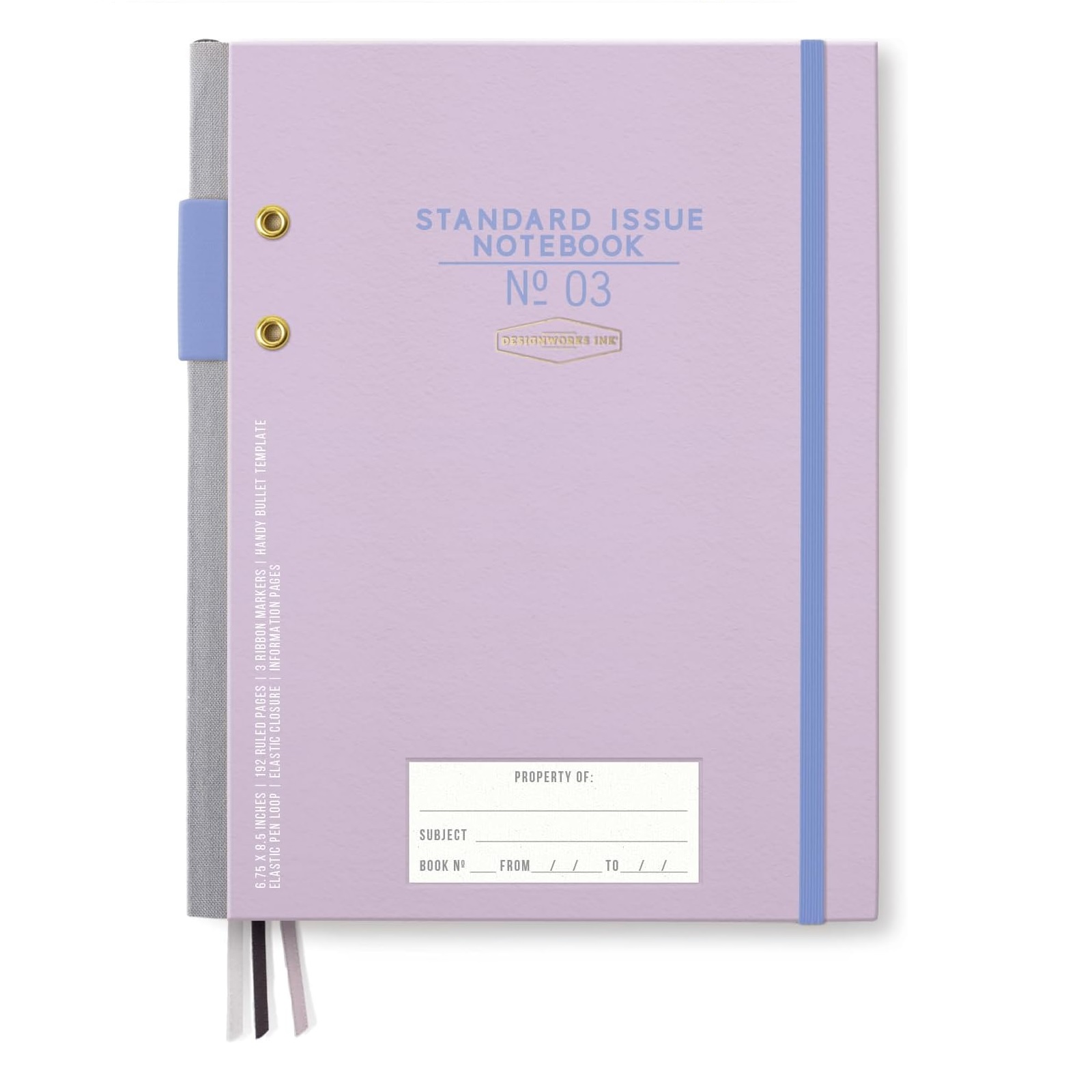 DesignWorks Ink Standard Issue Lavender and Periwinkle Planner Notebook ...