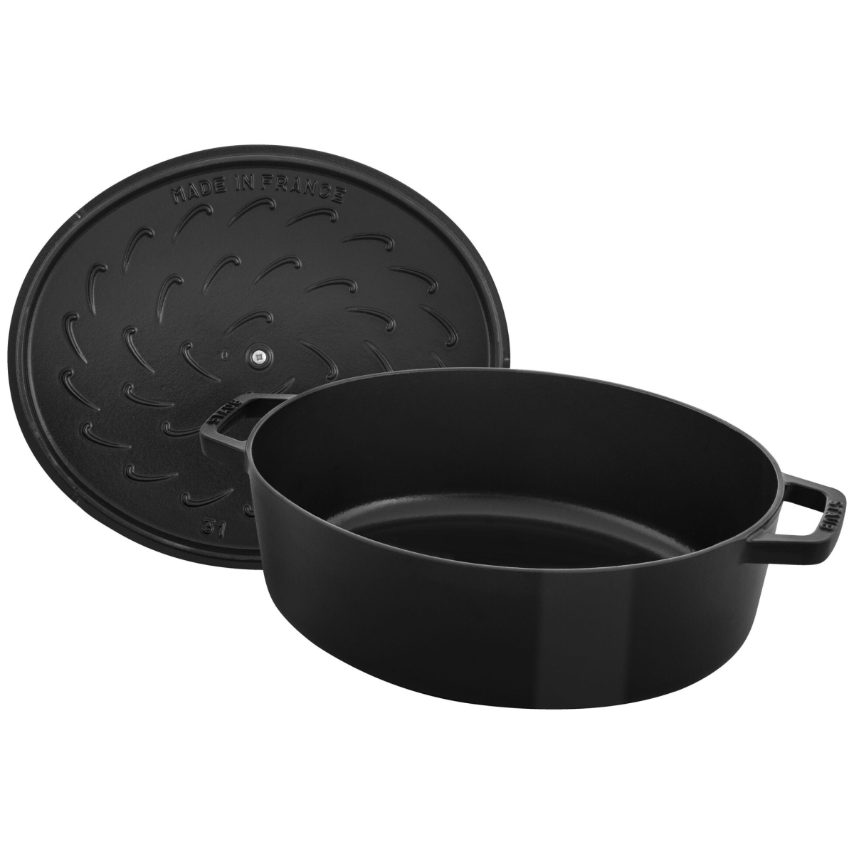 Staub Wide Oval Dutch Oven - Matte Black | Berings