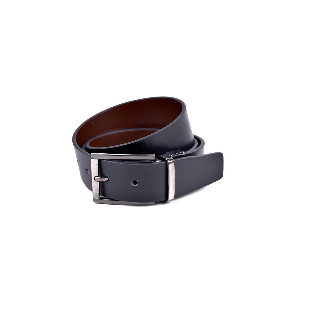 Miguel Bellido Leather Reversible Belt - Black/Brown | Berings