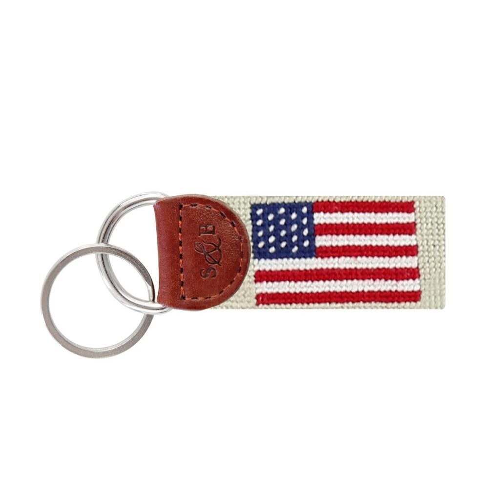 Smathers & Branson American Flag Key Fob (Light Khaki) | Berings