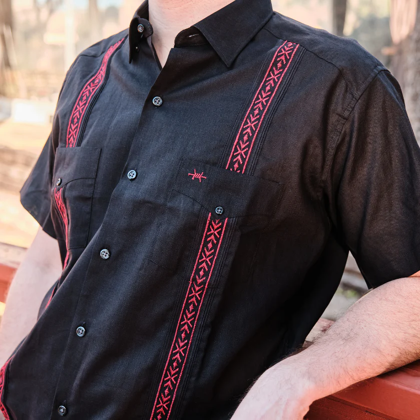 Texas Standard Tejas Guayabera - Diablo Rojo | Berings