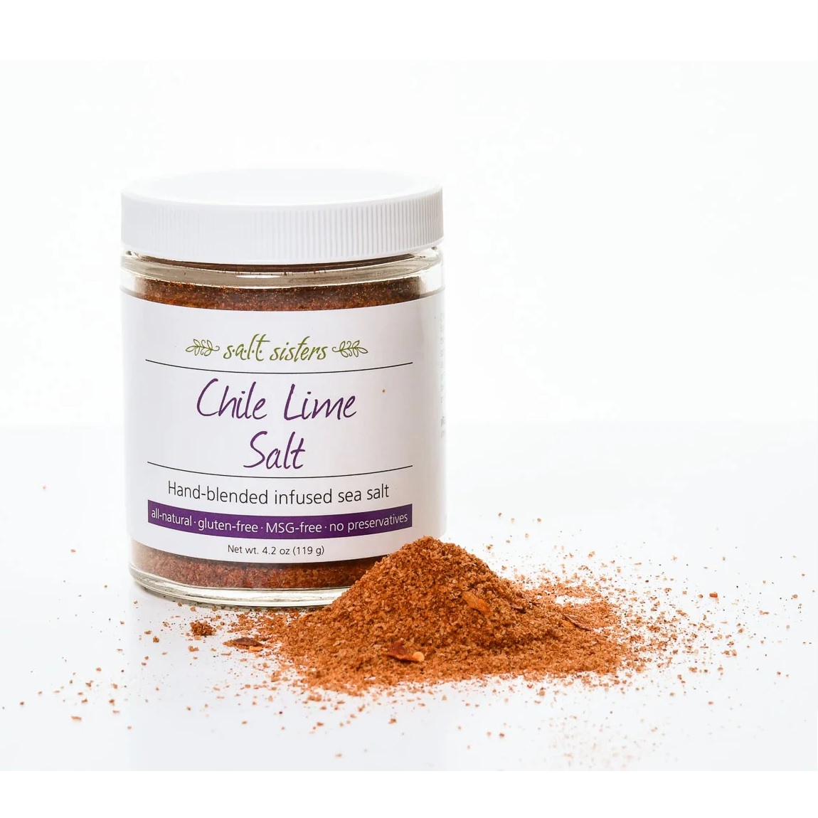 Salt Sisters Chile Lime Salt 4.2 oz. | Berings