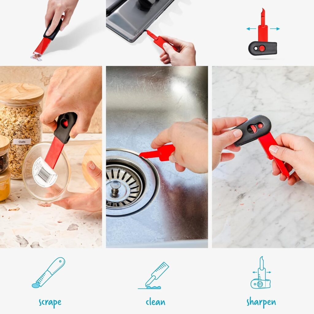 Cleana 2-In-1 Self-Sharpening Cleaning Scraper & Hook Scraper | Berings