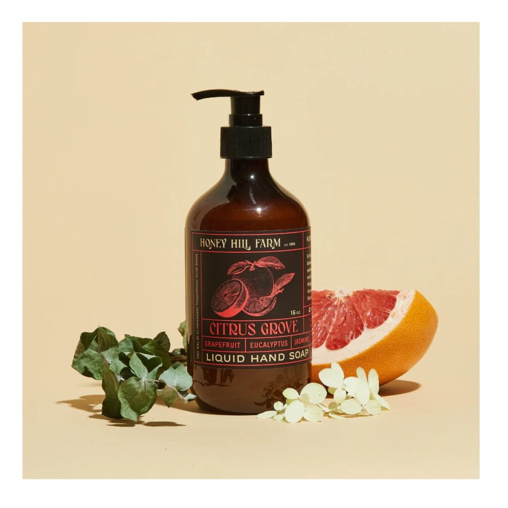Honey Hill Farm 16 oz. Liquid Hand Soap - Citrus Grove | Berings