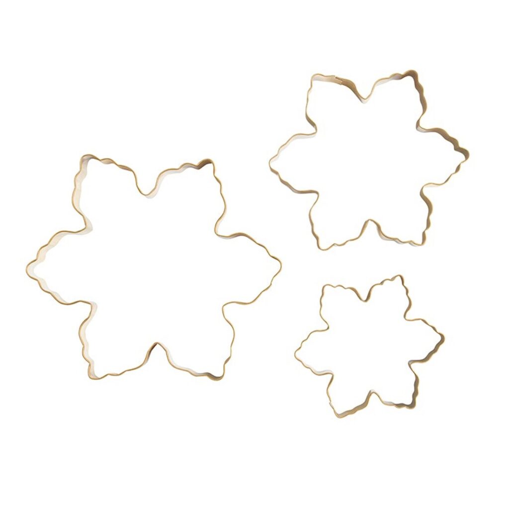 Gold Cookie Cutter Set - Snowflake - Set of 3 | Berings