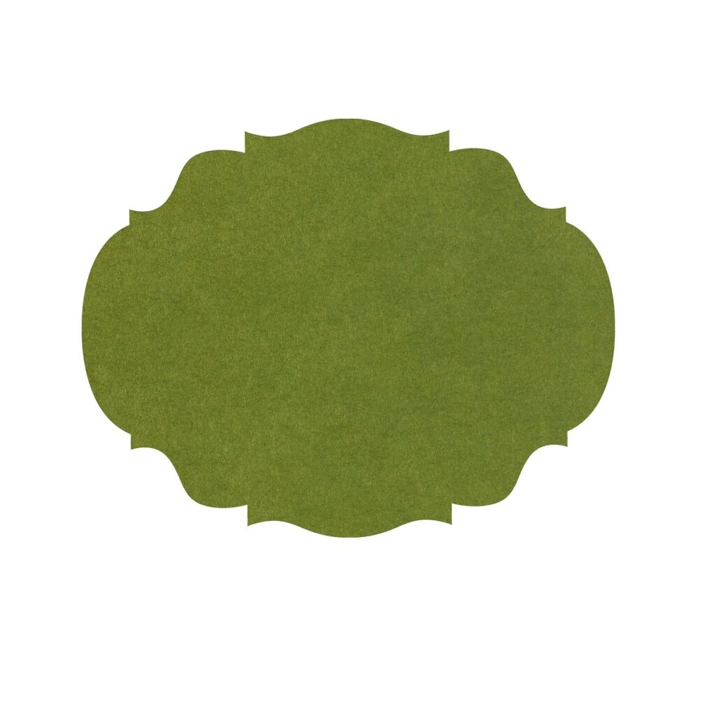 Hester & Cook Die Cut French Frame Placemat - Green | Berings
