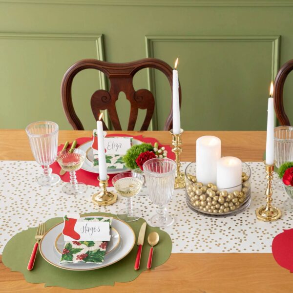 Hester & Cook Die Cut French Frame Placemat - Green | Berings
