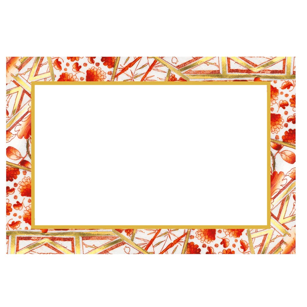 Caspari Gilded Porcelain Coral Foil Place Cards | Berings