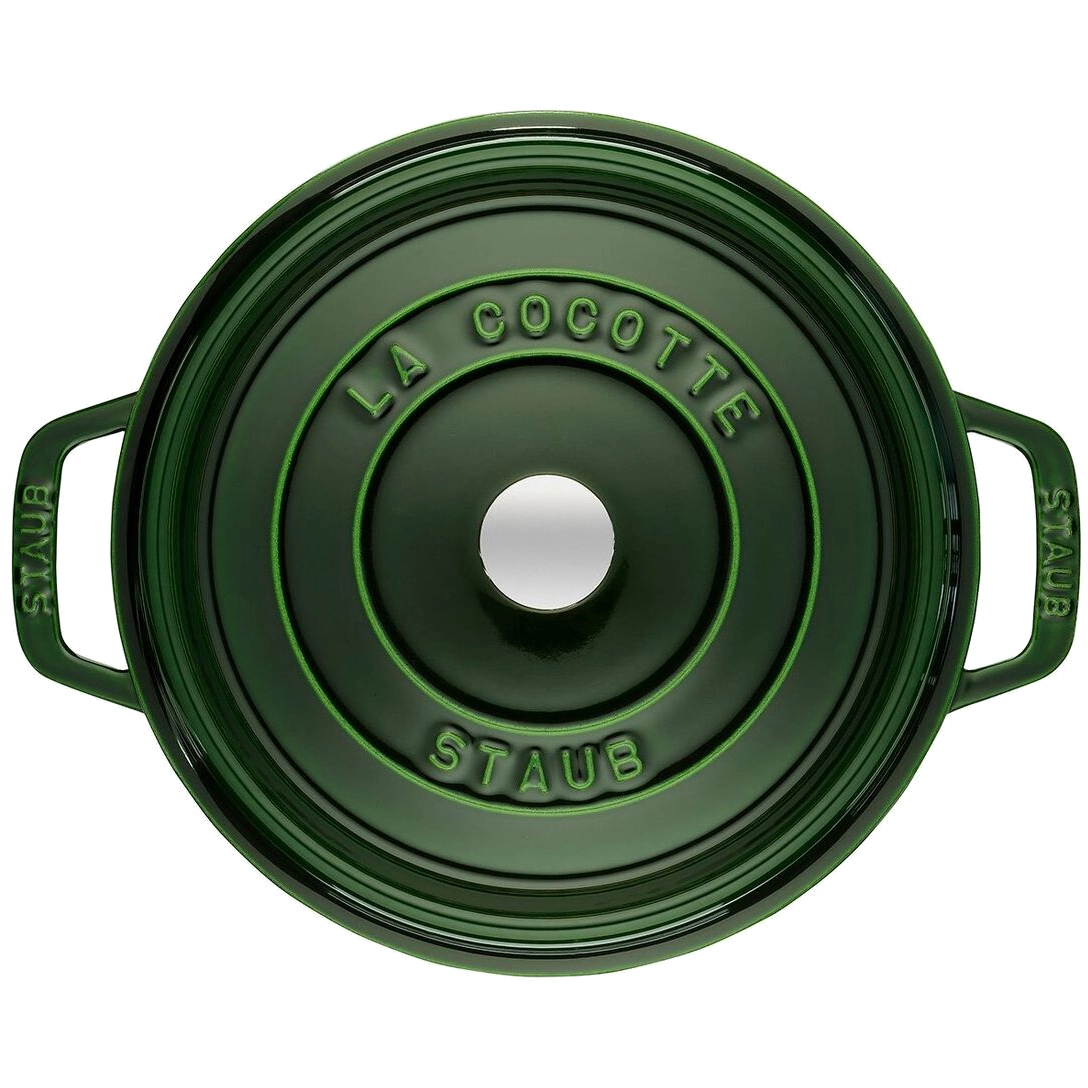 Staub 4 Qt Round Cocotte - Basil | Berings