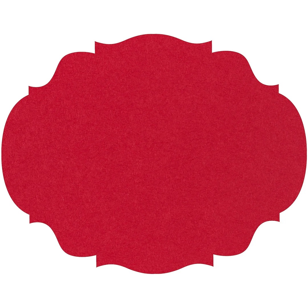 Die-cut Red French Frame Paper Placemats | Berings