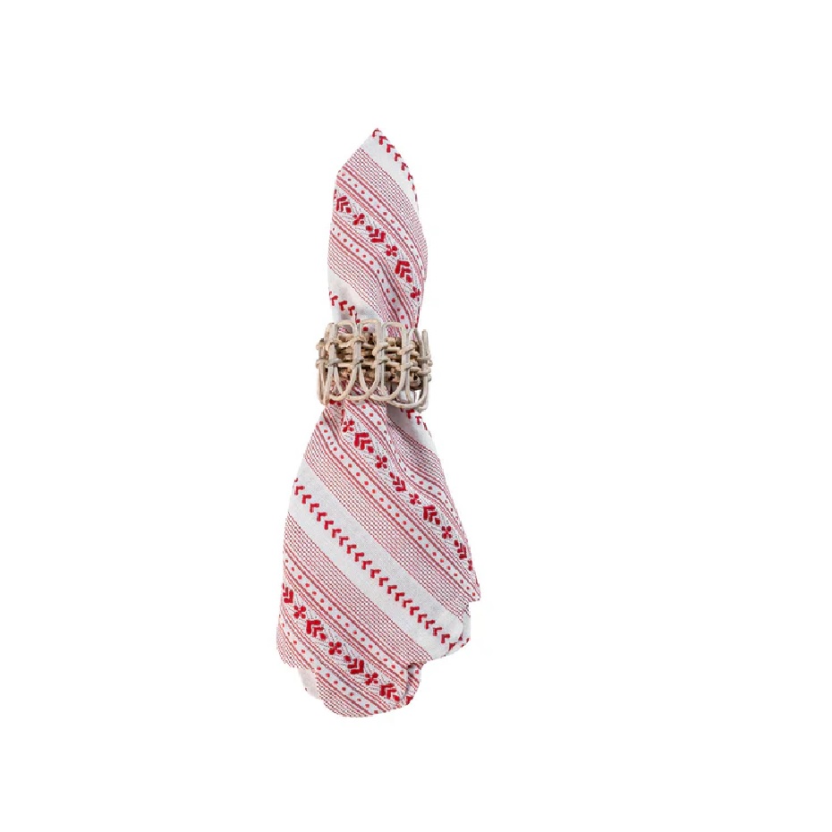 Juliska Villa Stripe Napkin - Ruby | Berings