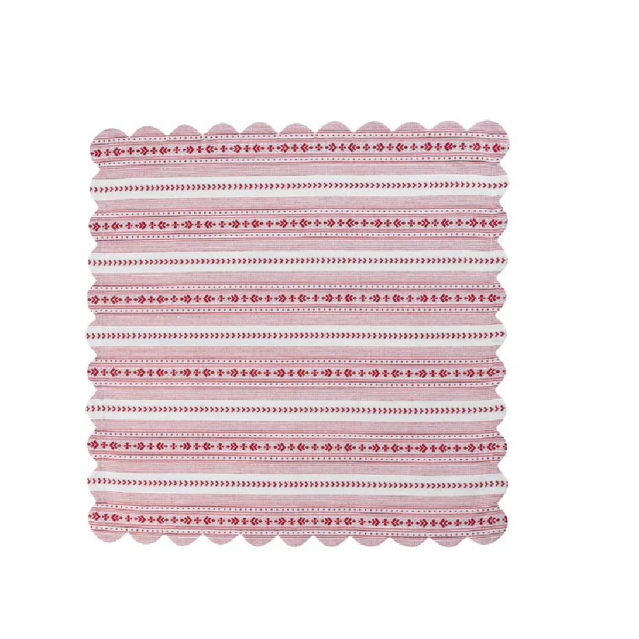 Juliska Villa Stripe Napkin - Ruby | Berings