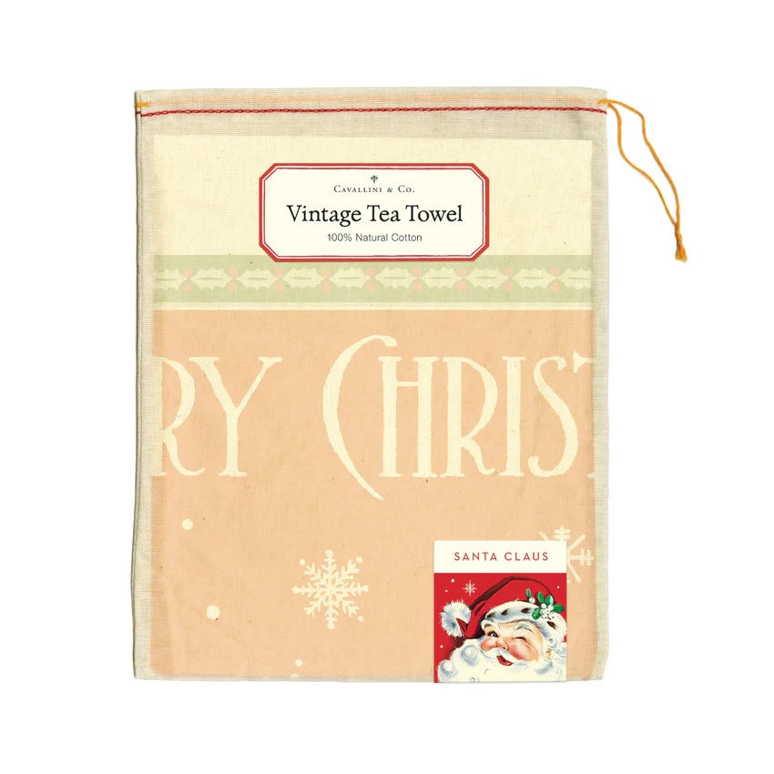 Cavallini & Co. Tea Towel - Santa Claus | Berings