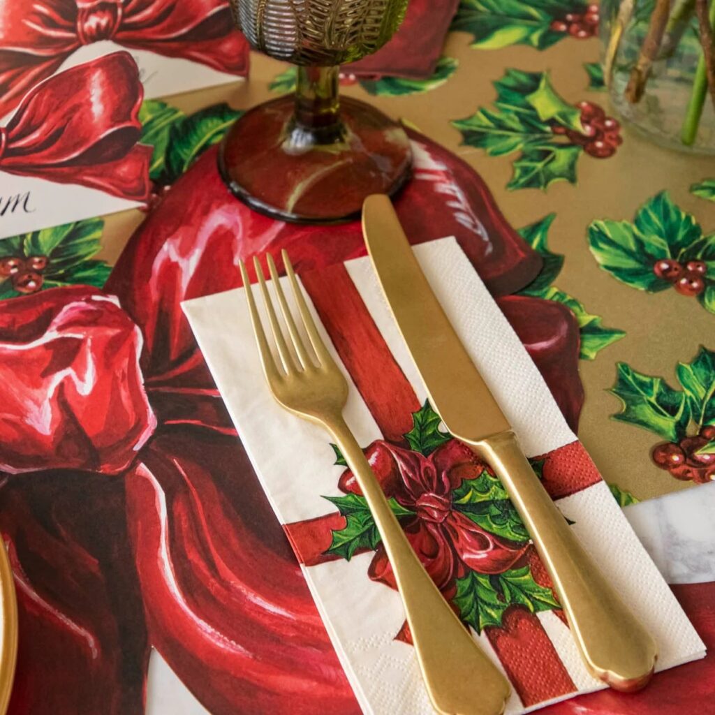 Hester & Cook Gilded Holly Paper Runner | Berings