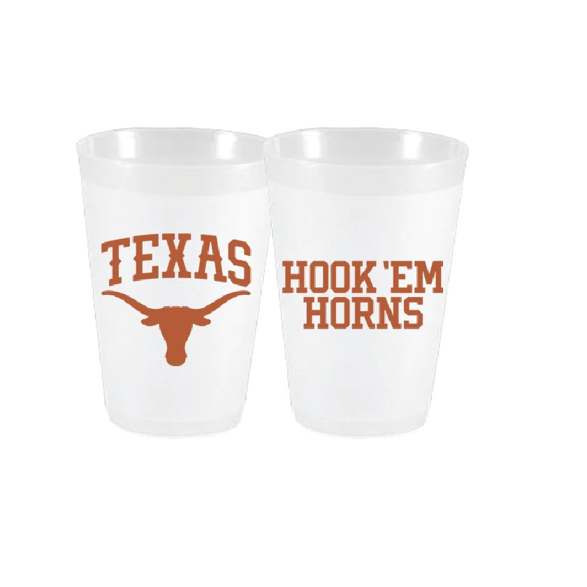 Sassy Cups Texas Hook Em Frosted Flex Cups | Berings
