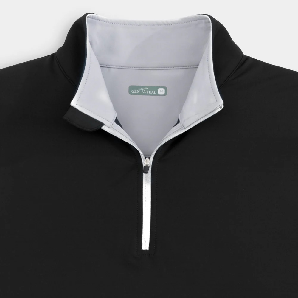 Genteal Venture Performance Quarter-Zip Vest - Black | Berings