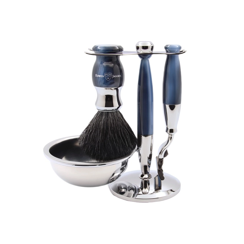 Edwin Jagger Blue Horn 4 Piece Mach3 Set | Berings