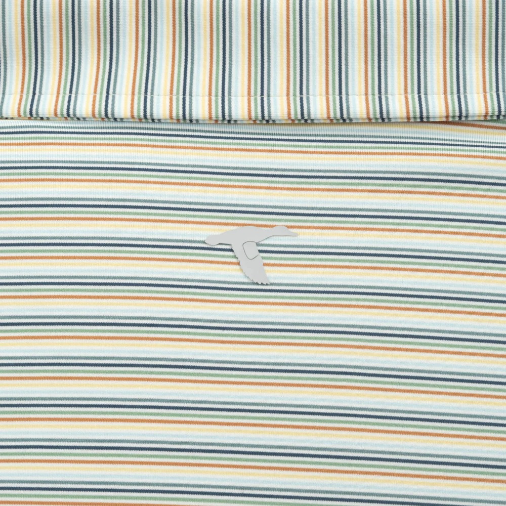 Genteal Multipinstripe Performance Short Sleeve Polo - Estuary | Berings