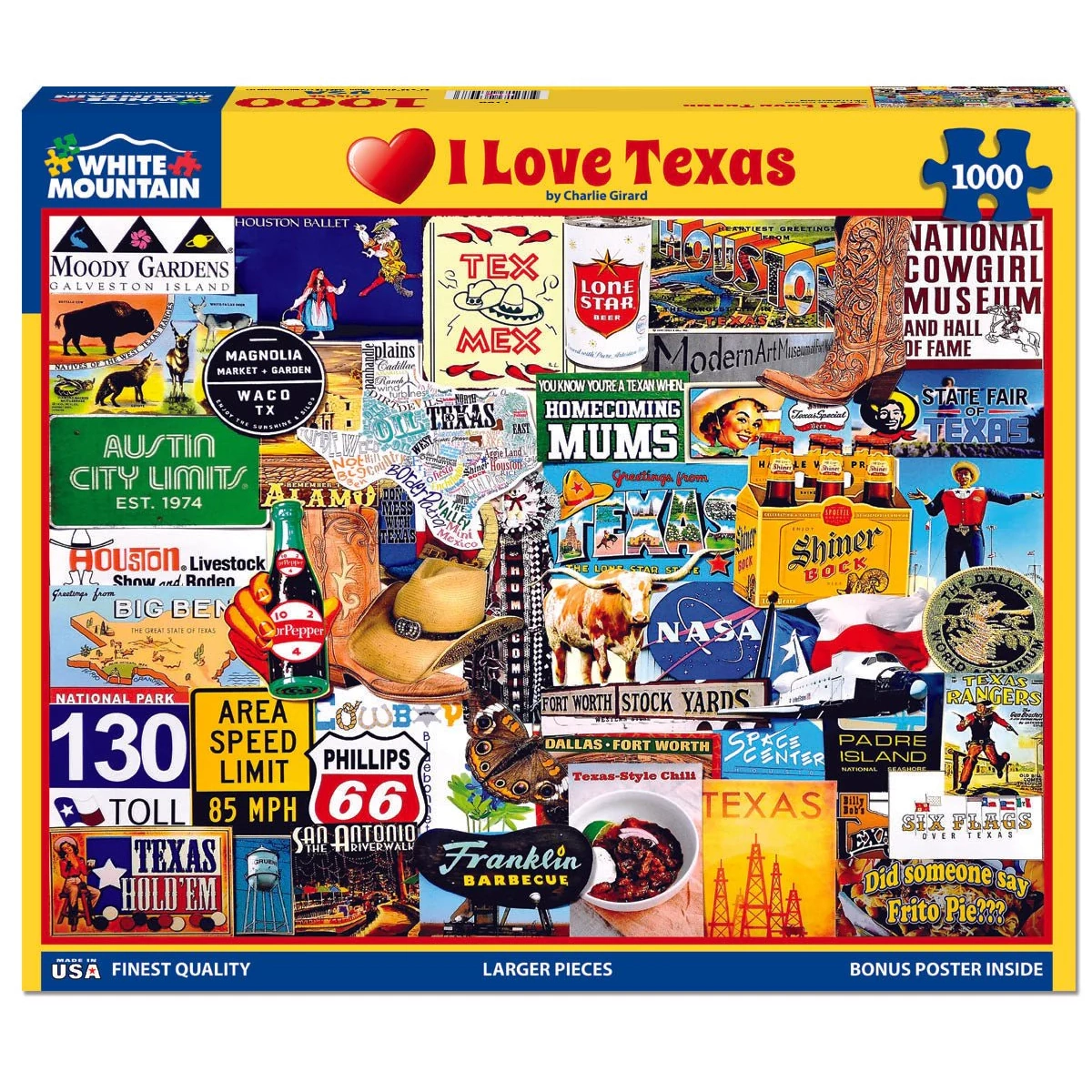 I Love Texas 1000 Piece Jigsaw Puzzle | Berings