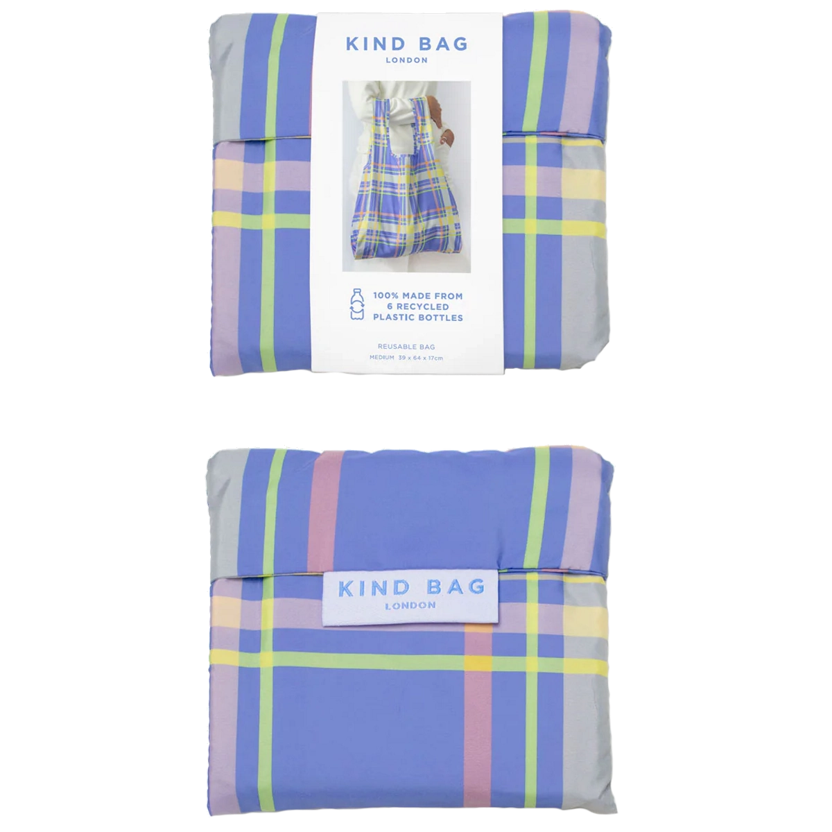 Kind Bag Medium Reusable Bag - Madras Check | Berings