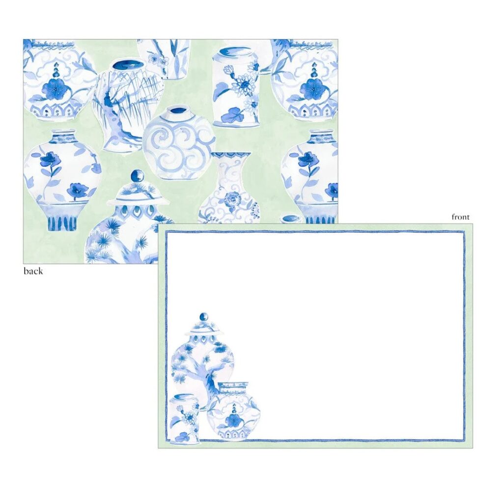 Caspari Glazed Porcelain Correspondence Cards | Berings
