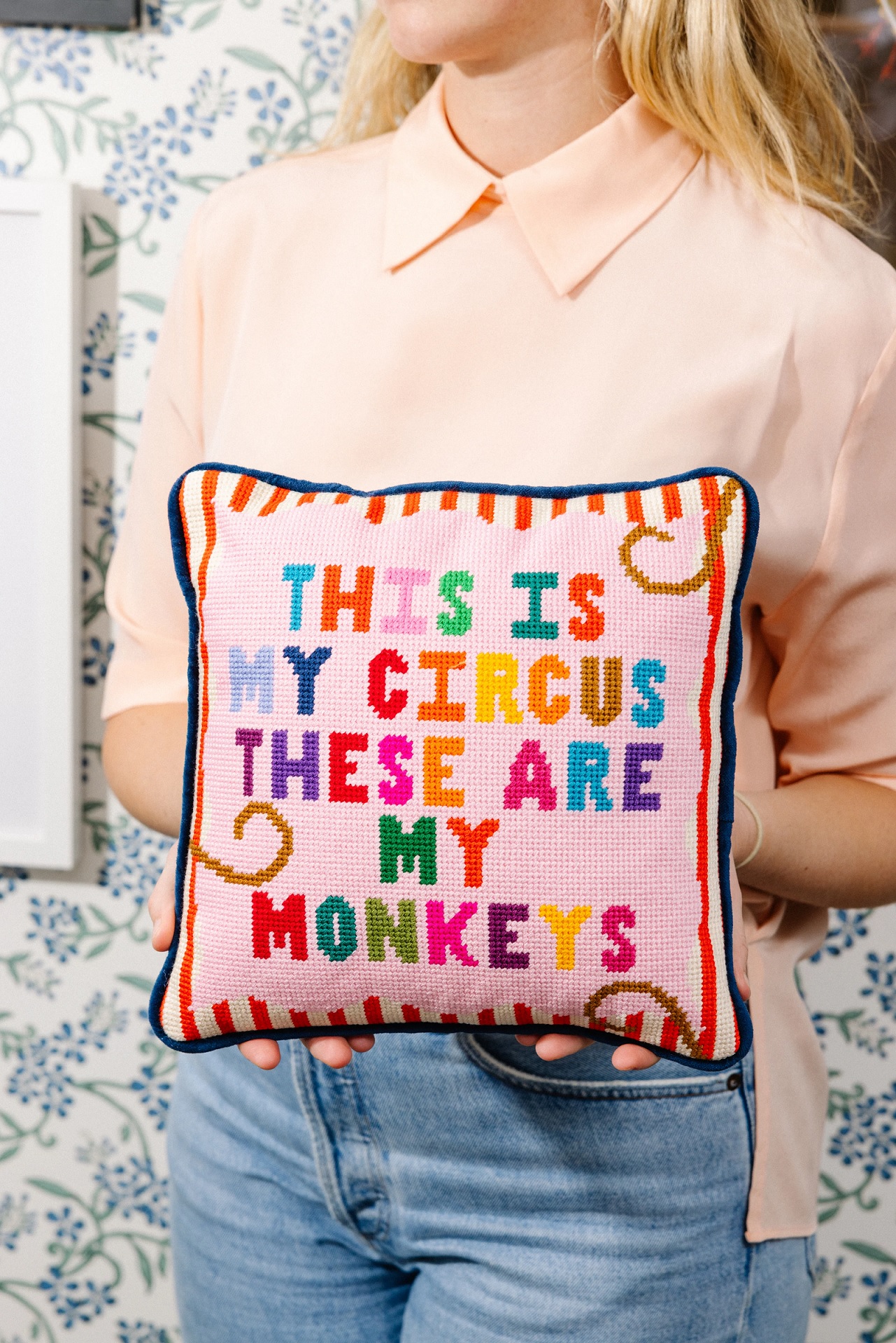 My Circus Needlepoint Pillow | Berings