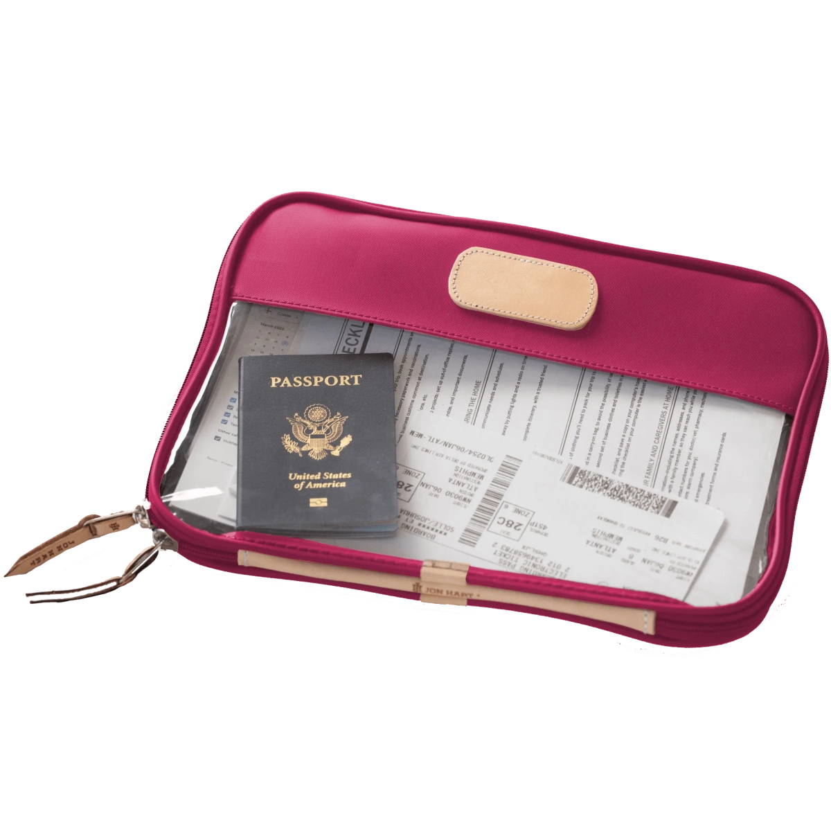 Jon Hart Clear Folio - Berry | Berings