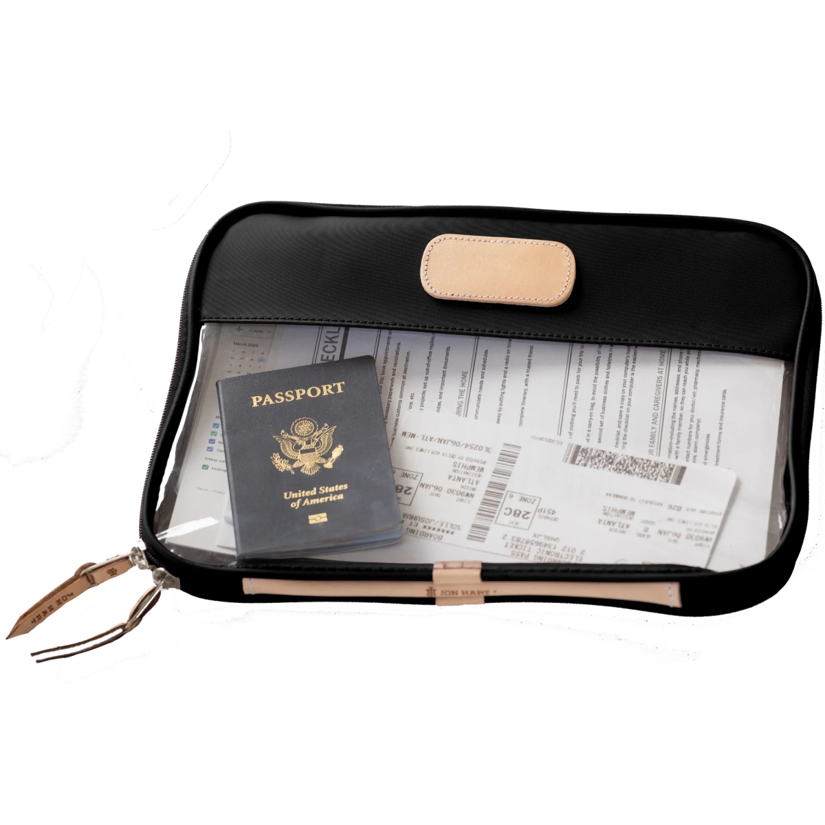 Jon Hart Clear Folio - Black | Berings