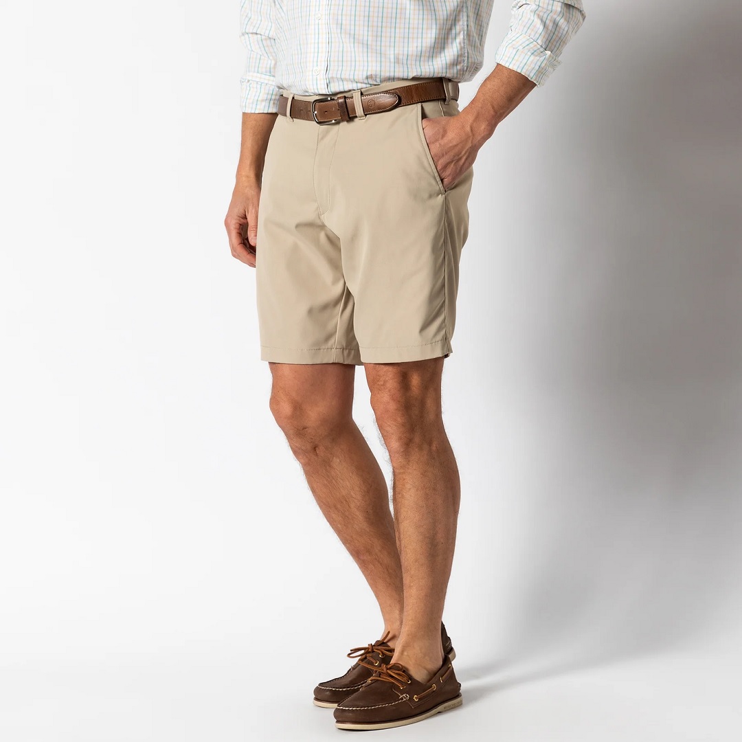 9" Long Drive Performance Shorts - Khaki | Berings