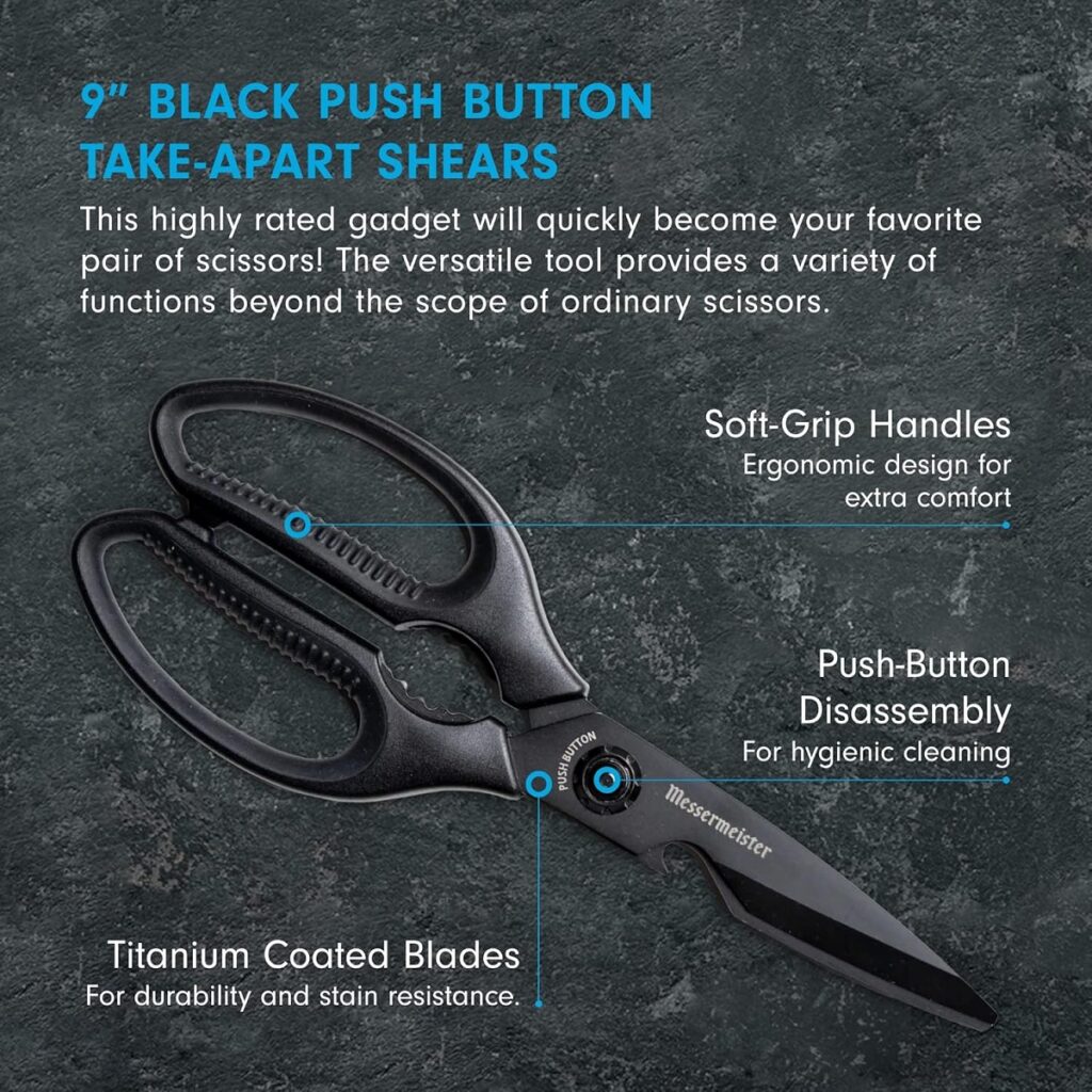 Messermeister Push Button Take-Apart Multi Shears - 9" | Berings