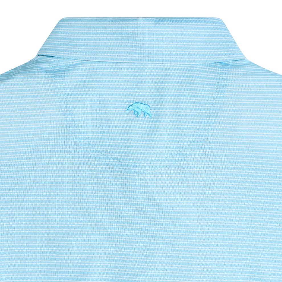 Pairing Stripe Short Sleeve Performance Pique Polo - Dutch Canal | Berings