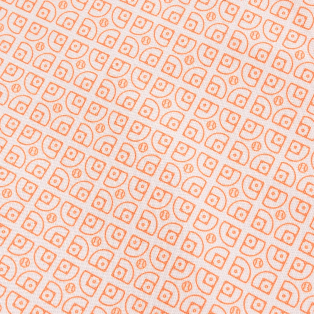 Diamonds Printed Short Sleeve Performance Polo - Orange | Berings