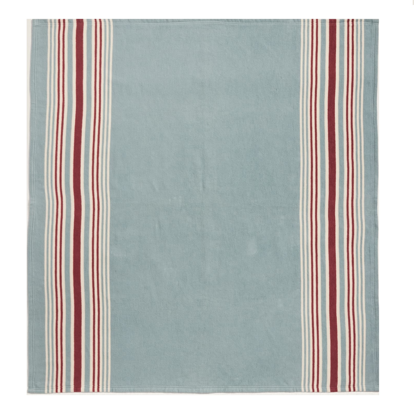 Pendleton Carico Lake/Stripe Organic Cotton Throw Set - Marine/Shale | Berings