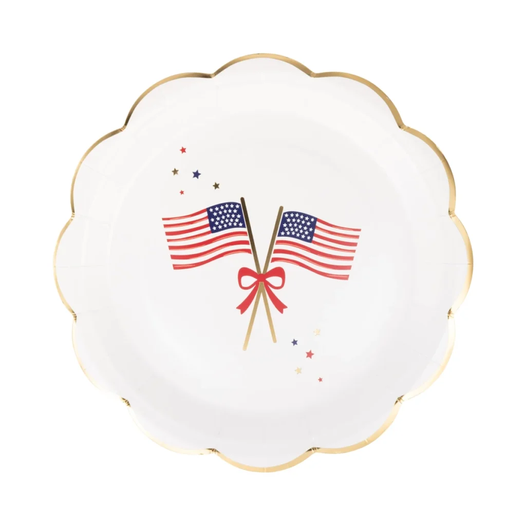 Flags Round Paper Plates | Berings
