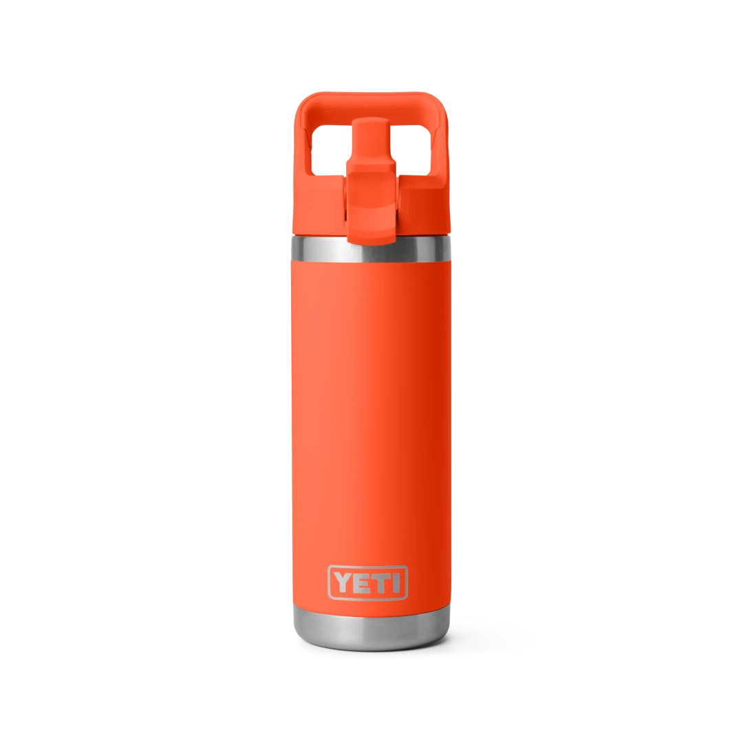 Yeti Rambler 18oz Water Bottle with Color Matched Straw Cap - Papaya ...