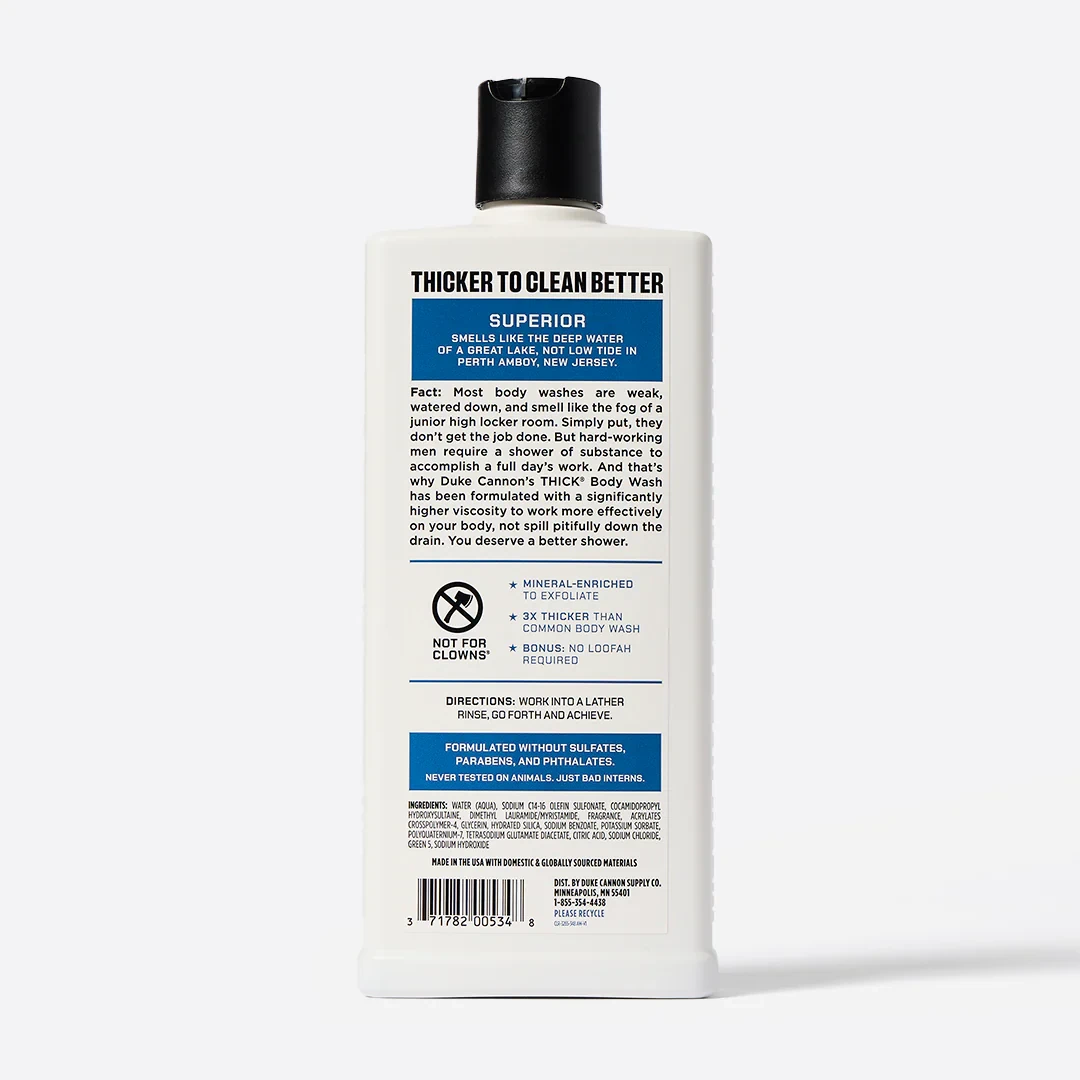Duke Cannon Thick Body Wash - Superior | Berings