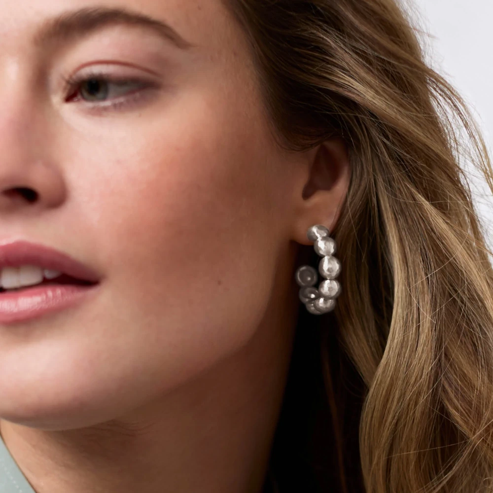 Julie Vos Solara Nova Hoop - Silver | Berings