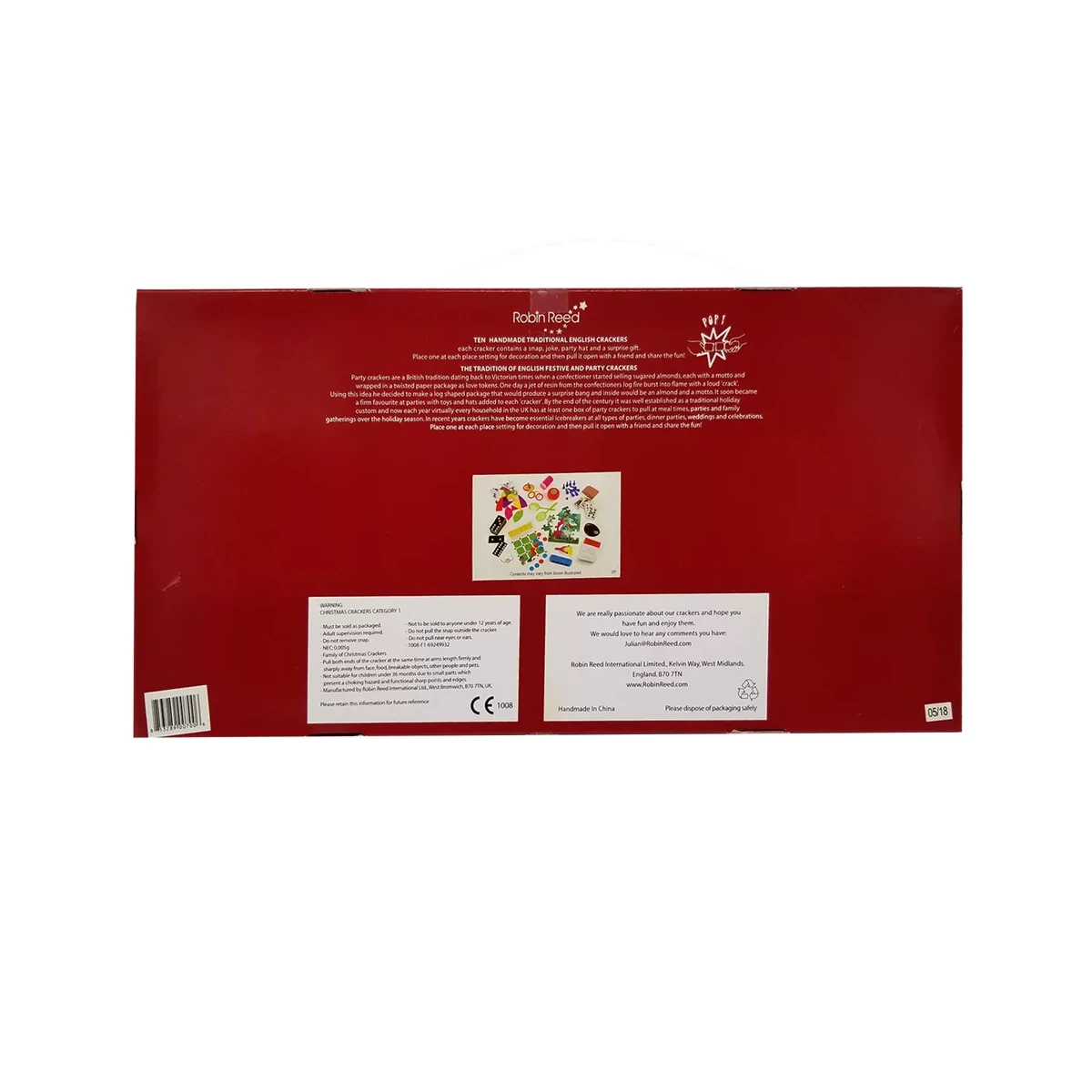 Robin Reed Spode Party Crackers (Box of 10) | Berings