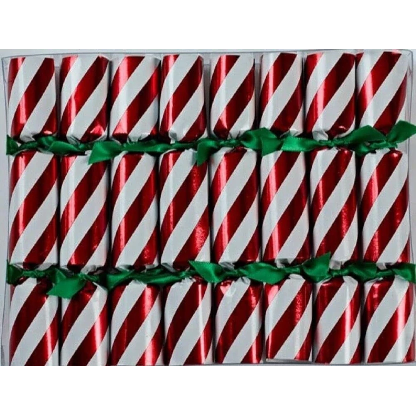 Robin Reed Mini Candy Cane Party Crackers (Box of 8) | Berings