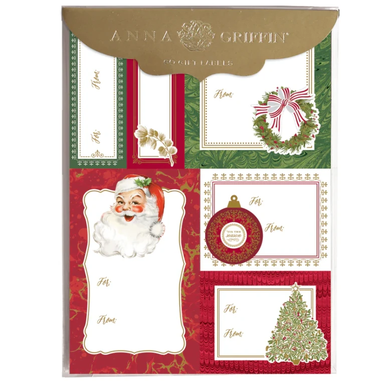 Anna Griffin Jolly Santa Gift Labels 72ct | Berings
