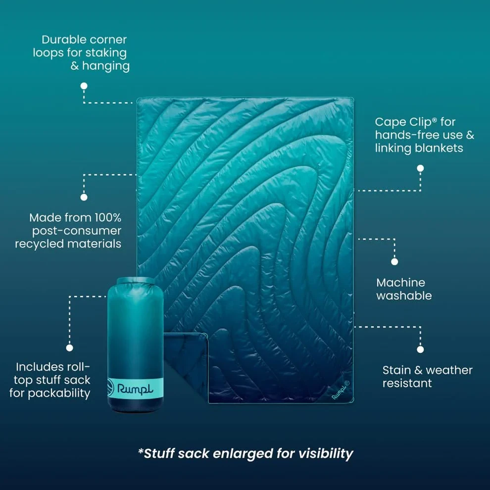 Rumpl Original Puffy Blanket - Ocean Fade | Berings