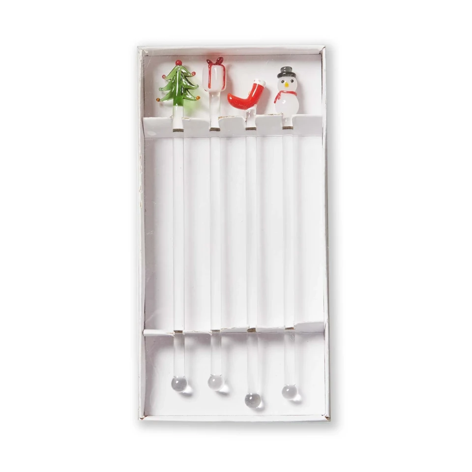 Holiday Cheer Swizzle Sticks Set Of 4 | Berings